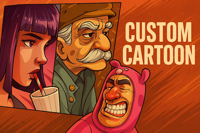 Create unique cartoon illustrations by Oneline__ | Fiverr