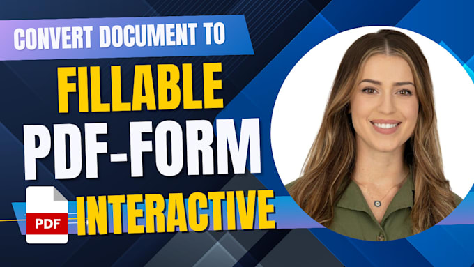 Design convert your document form to fillable pdf form pdf fillable ...