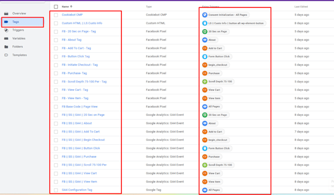 Set up facebook pixel conversion api, ga4 server side tracking by gtm ...