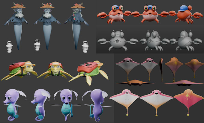 Do 3d character props modelling by Wisnucuk | Fiverr