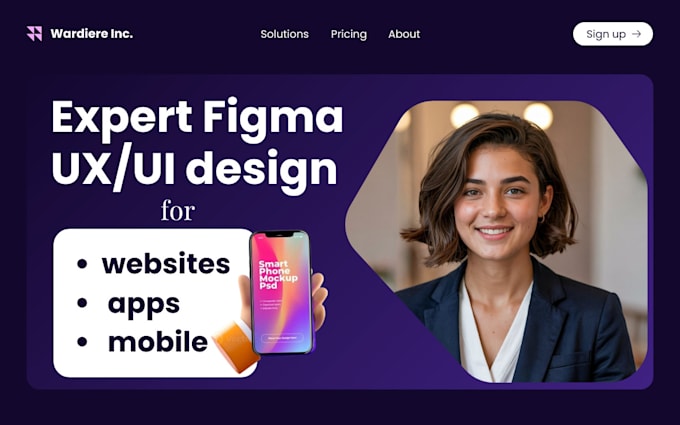 Design ui ux website pages with figma for desktop, mobile, app design use figma by Emily ...