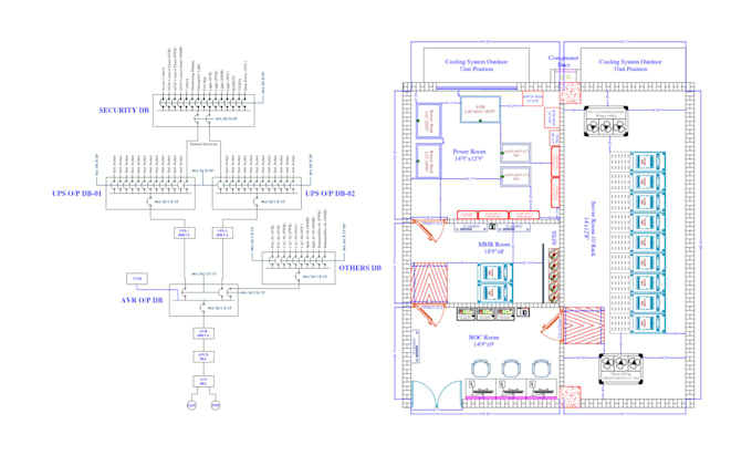 Design data center infrastructure solutions in autocad by Mdrizwanul3d ...