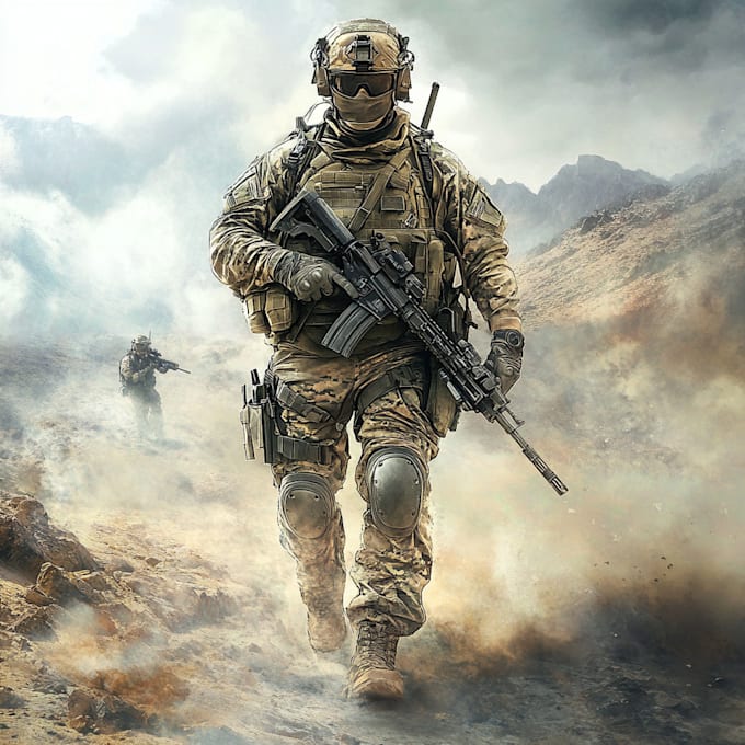 Draw detailed military characters for you by Basimssena | Fiverr