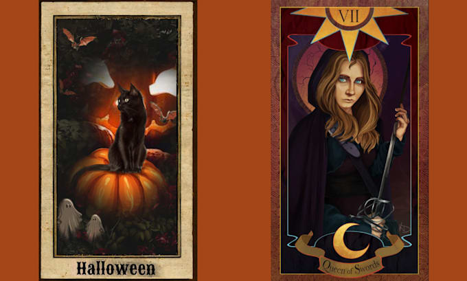 Design custom tarot card game, deck tarot card game with unique designs ...