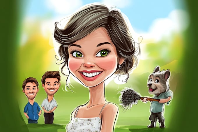 Do cartoon caricature for you by Willevchoor | Fiverr