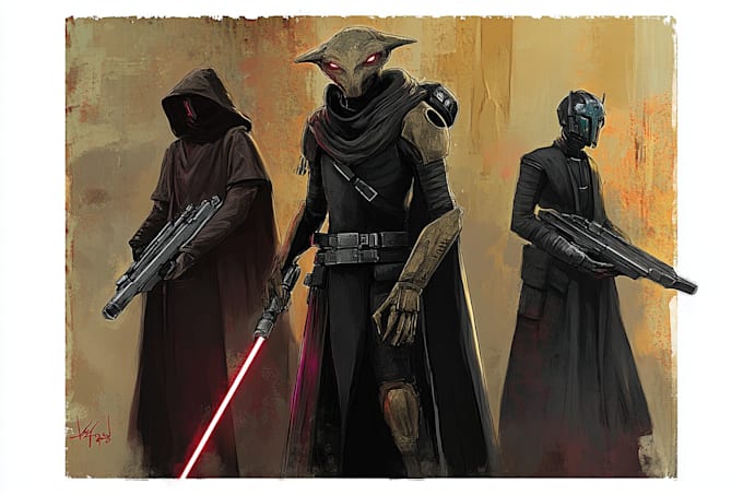 Draw your star wars sci fi character art by Pieterurie | Fiverr
