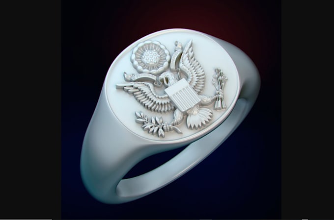 Make 2d to 3d, military logo, 3d pendant ring, symbol sculptor,stl file ...