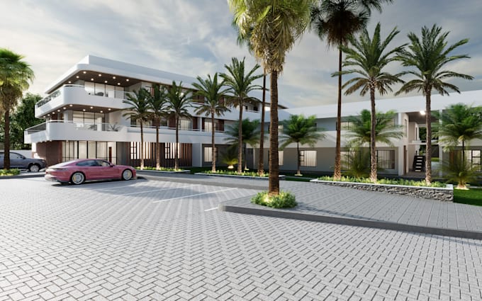 Redesign 3d luxury hotel, resort, walkthrough, landscape design ...