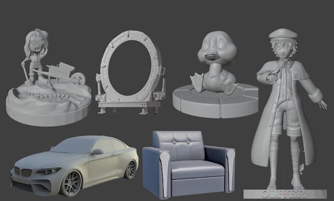 Sculpt 3d models stl files dnd tabletop, toys, car miniature props 3d ...