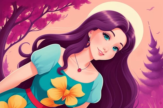 Draw you a beautiful portrait in disney cartoon style by Gaalaroo4023 ...