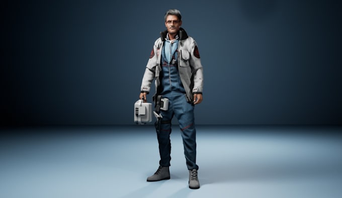 3d medic character model,modular model,arkit rig,3d human model,3d sci ...