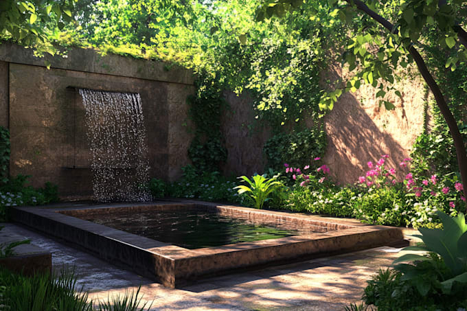 Draw 2d landscape, backyard, garden, patio, pool, and site plan by ...