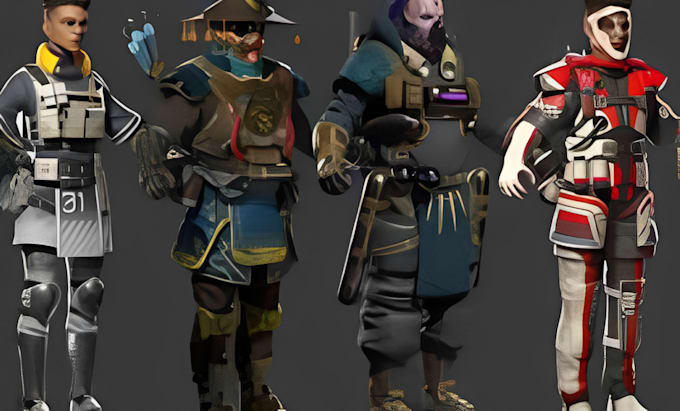 Retexture 3d character, topology, pbr armor texture game assets, ue5 ...