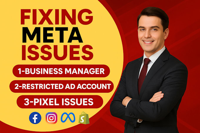 Fix meta ads restrictions business manager meta pixel issues by Sabbir_jamrul | Fiverr