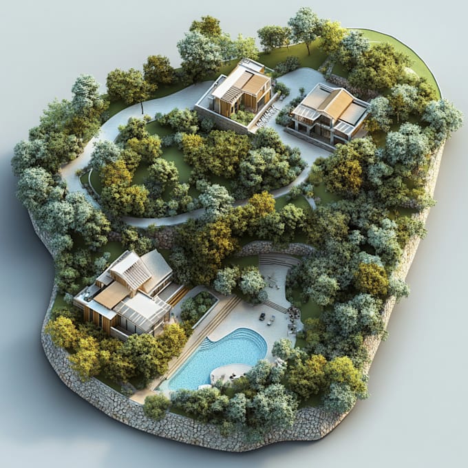 Design 2d architecture supermarket, shopping mall, landscape design ...