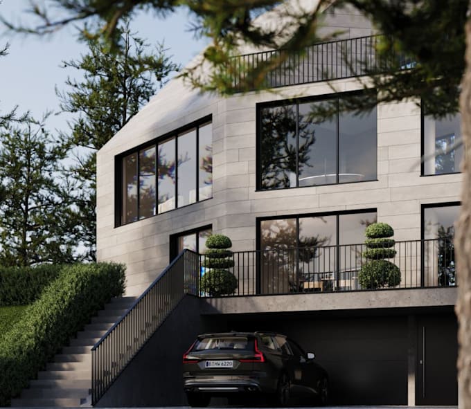 Recreate virtual building, google map house, cgi exterior render ...