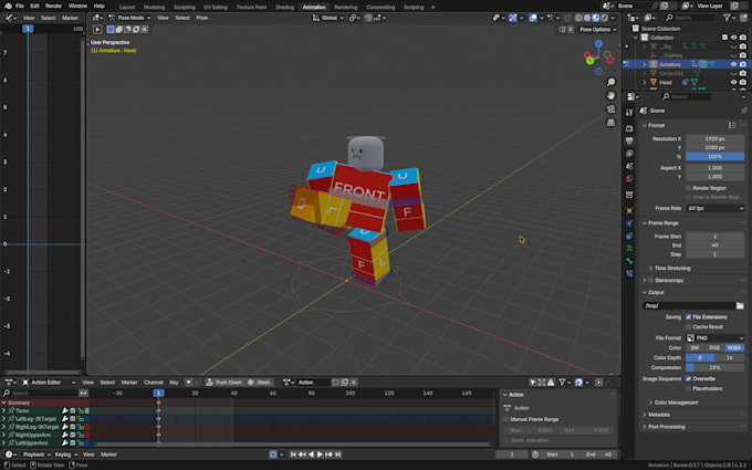 Create simple beginner roblox r6 emote animations by Gill_works | Fiverr