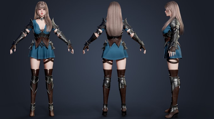 Revamp 3dmetahuman nsfw fantasy character, rig3d,3d amored,daz3d, xgen,cc4 model by ...