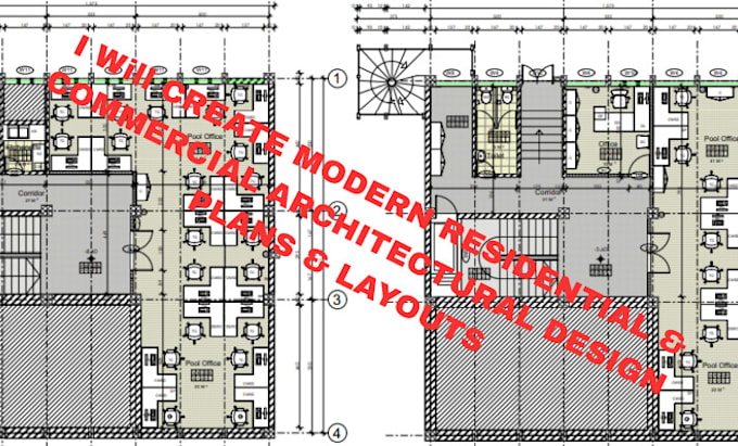 Create modern residential commercial architectural design plans and ...