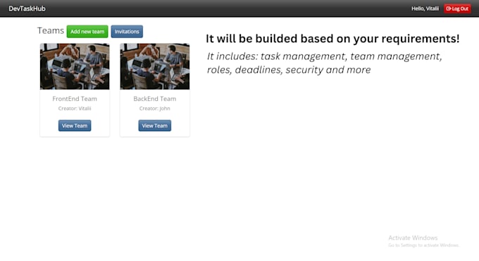 Develop a full stack task management web app with user roles by Vvv_bbb ...