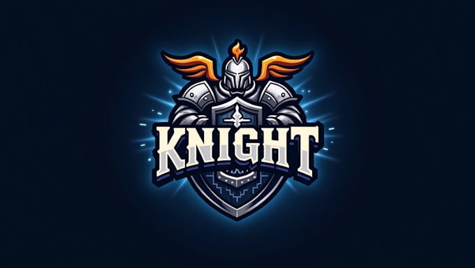 Do unique knight warrior wing logo with text in any file by Bernardo ...
