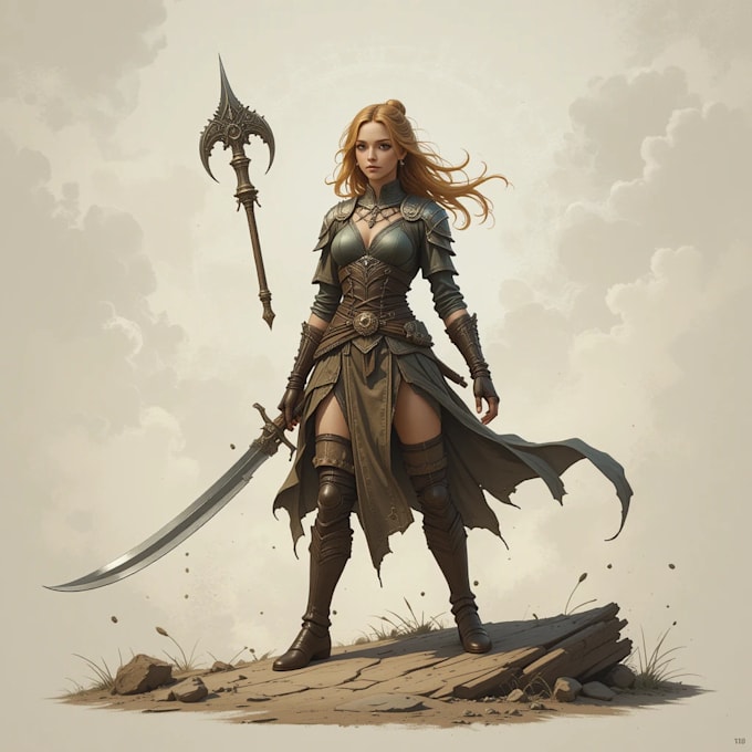 Draw dnd character art and dnd character art by Erniersey | Fiverr