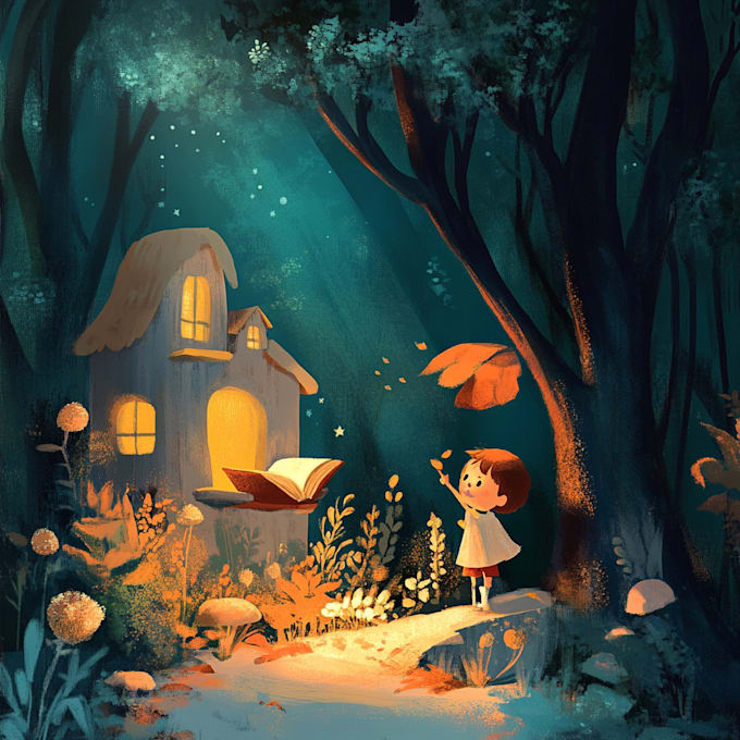 Make cute children book illustrations by Rynnelle | Fiverr
