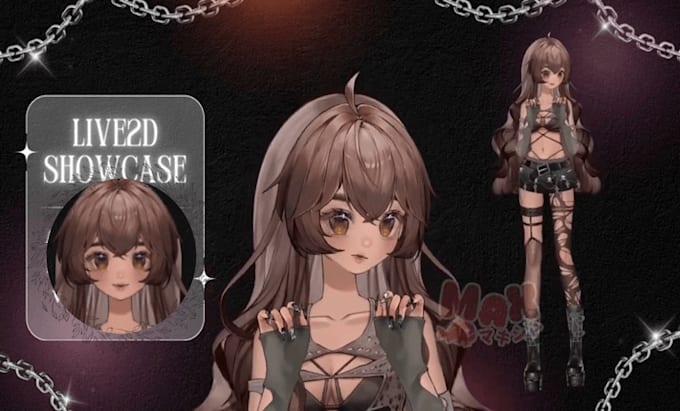 Draw and live2d rigging 2d vtuber model, custom vtuber design, anime ...