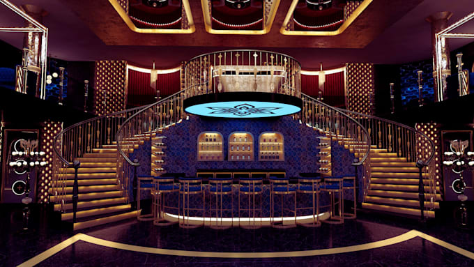 Do 3d cgi visuals for club lounge, bar interior renders, café interior ...