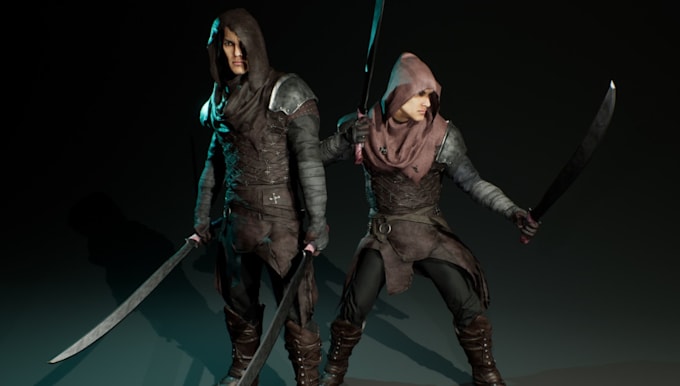 Video games 3d model, cartoon character, 4k texture, ue5 rig for game ...