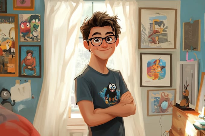 Draw cartoon character portrait in disney style by Andreakush | Fiverr