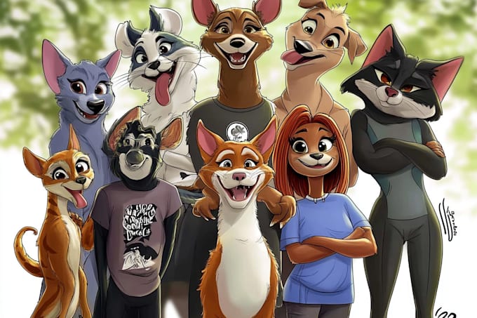 Create animals cartoon character illustration design by Mathyock | Fiverr