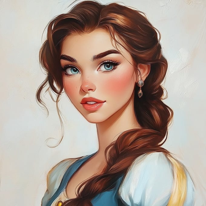 Draw a portrait in semi realism disney cartoon style by Cobrusade | Fiverr