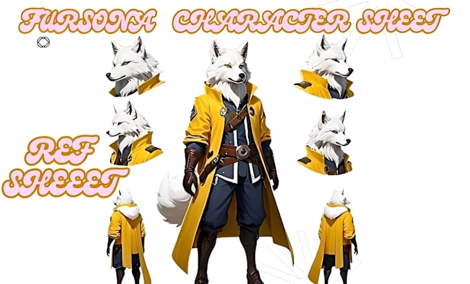 Draw original character reference sheet character design for your oc by ...