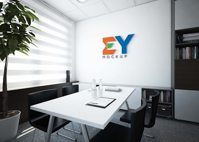 Create google meet, zoom virtual background and office mockup