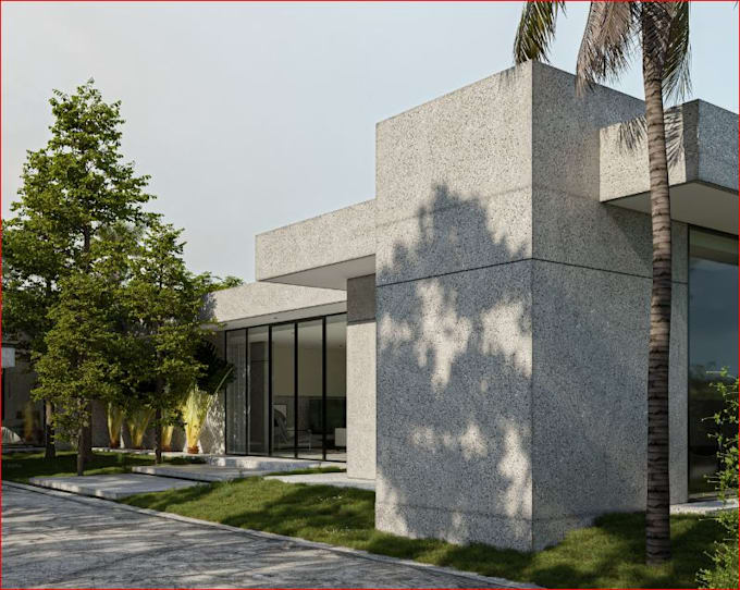 Design landscape environment, render villa exterior,3d floor plan,front ...