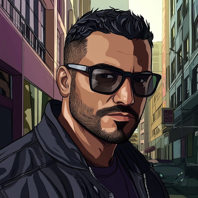 Draw amazing gta style cartoon portrait from your photo by Asenrisah ...