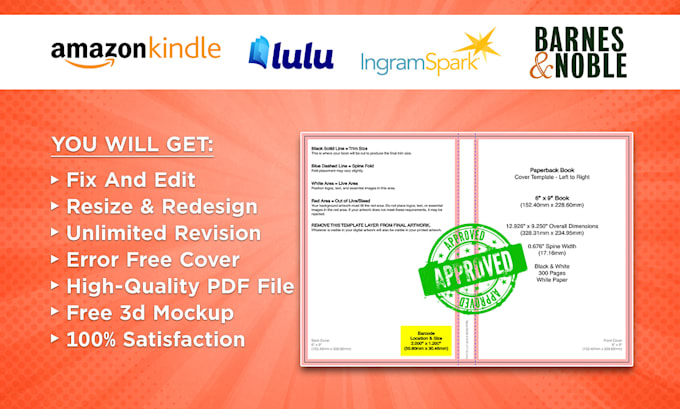 Fix and resize your rejected book covers by Epic_bookcovers | Fiverr