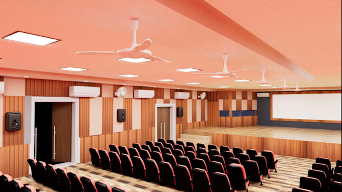 Model 3d wedding hall interiors, concert hall,3drendering, vector work ...