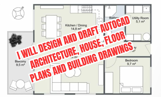 Design and draft autocad architecture house, floor plans and building ...