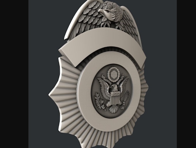 Design 3d logo symbol, 3d artcam model, military coast, cnc badge, 3d ...