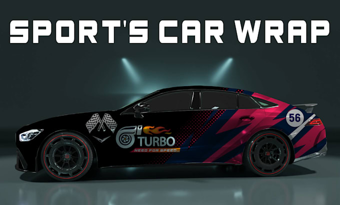 Design a stunning sports car wrap or racing livery car wrap and decals ...