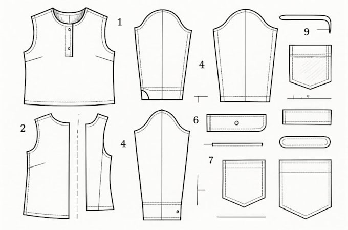 Custom bag clothes pattern design sewing patterns for manufacturing ...