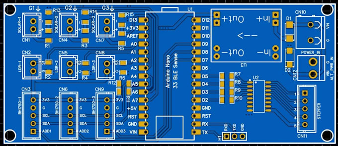 Do pcb design pcb layout pcb board circuit schematic esp32 3d model for audio by Kiyosakiy | Fiverr