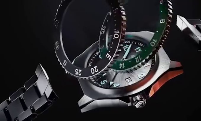 Do 3d watch animation realistic 3dwatch render 3d watch model and ...