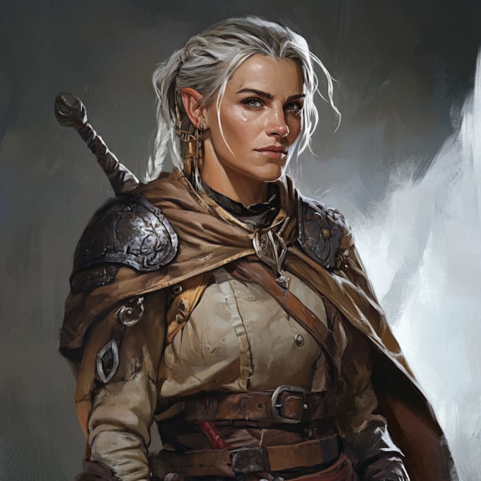 Paint your dark fantasy dnd character illustration by Bonniehite | Fiverr