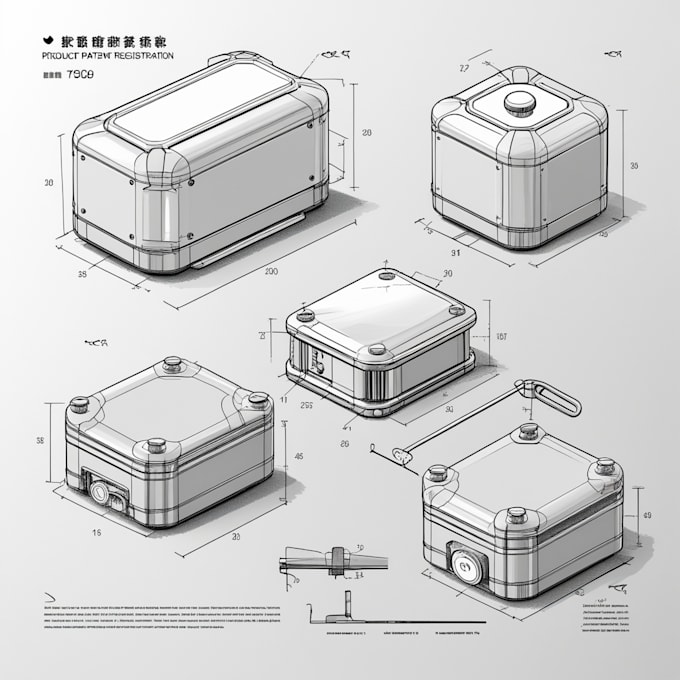 Create 2d patent drawings for product registration by Mathaciote | Fiverr