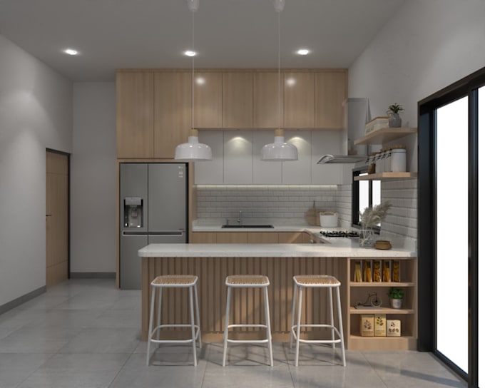 Design your kitchen interior design by Eliapriani | Fiverr