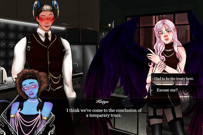 Create visual novel characters by Moonraytv | Fiverr