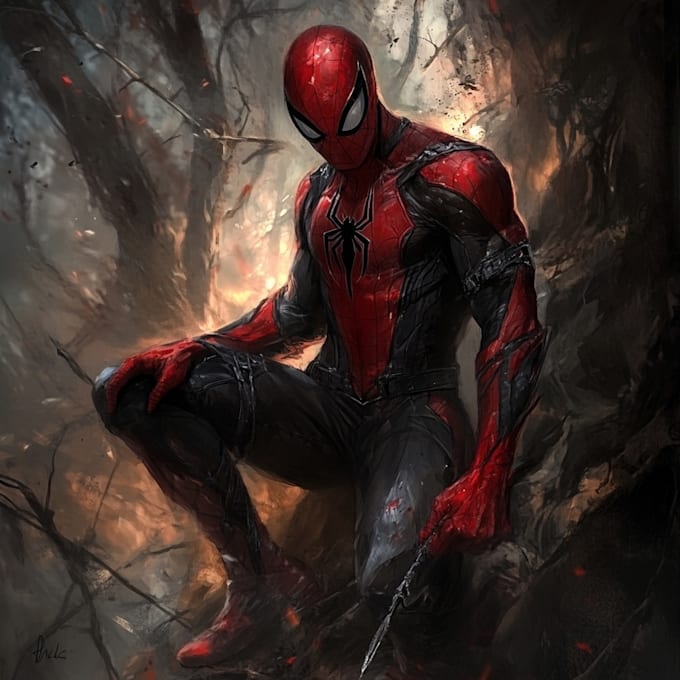 Draw superhero character art in unique style by Meddwyck | Fiverr